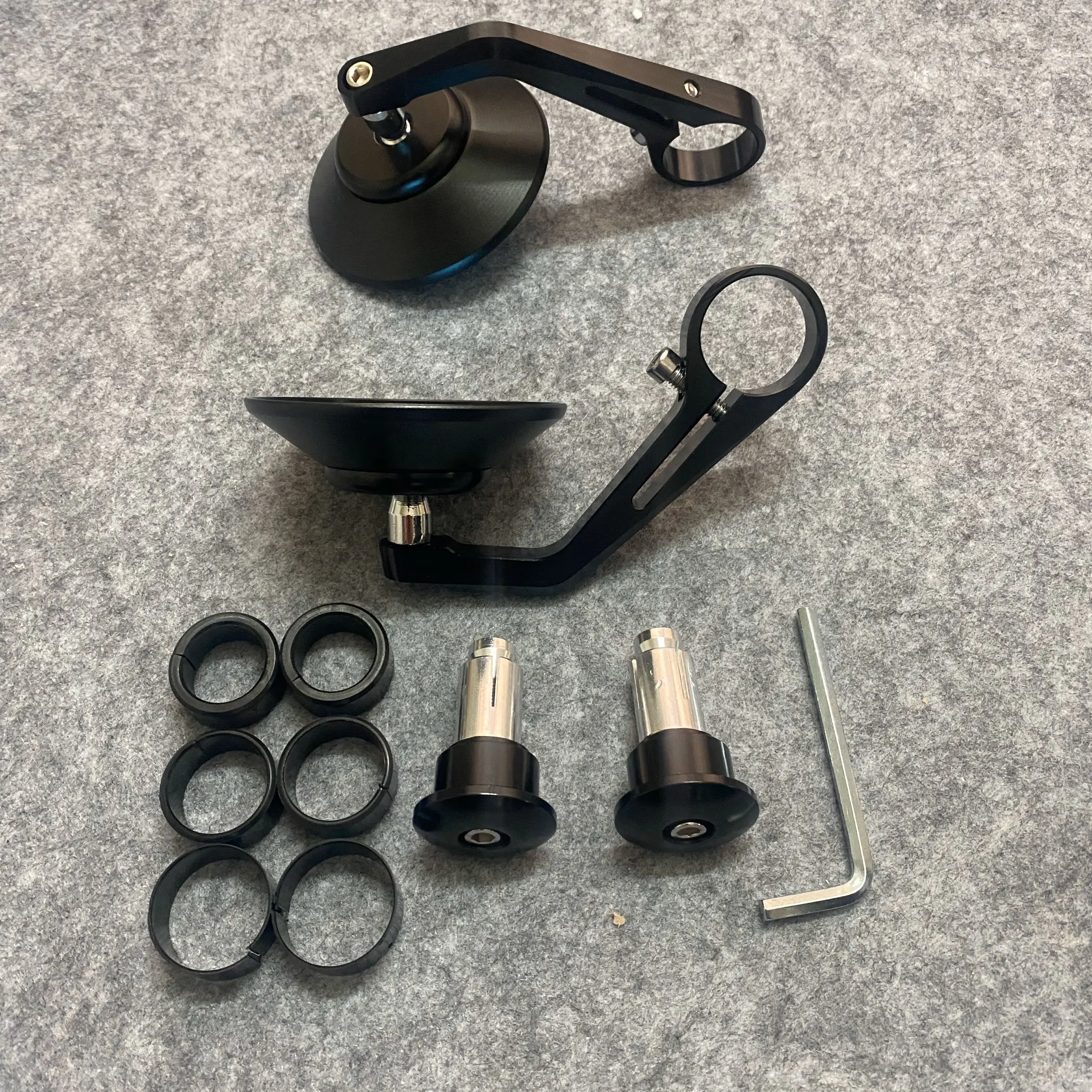 Motorcycle Mirror Aluminum Handle Bar End Rearview Side Mirrors ...