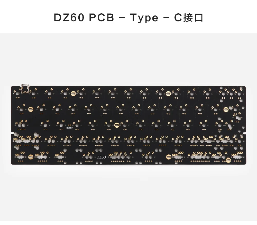 Kbdfans Dz60 Pcb Soldering Pcb 61 64 Keys Mechanical Keyboard Pcb Qmk ...