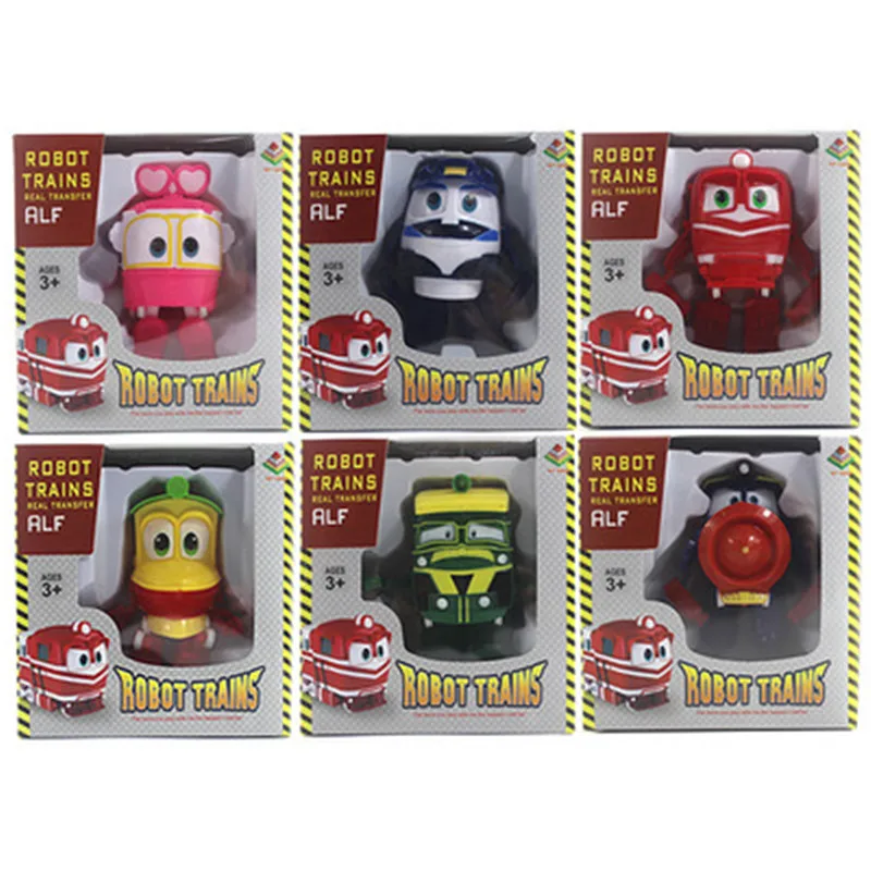 NEW hot 6pcs/set Robot Trains Transformation Kay Alf Dynamic Train ...
