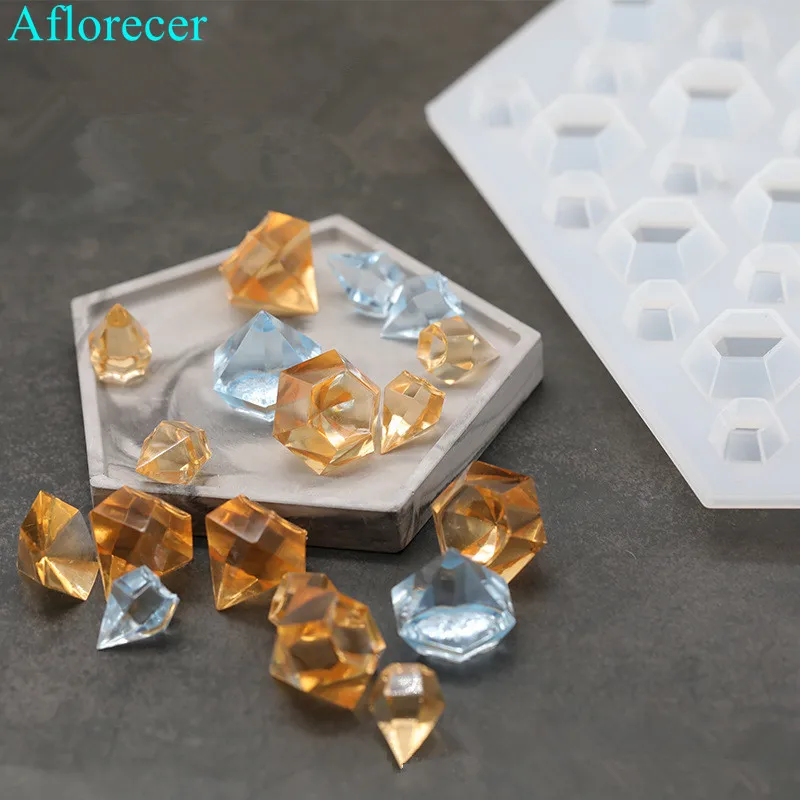 27holes Diy Diamond Shape Silicone Soap Mold Resin Casting Water Drop ...