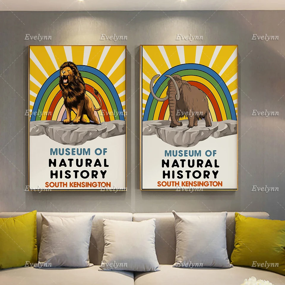 Natural-History-Museum-Poster-Print-South-Kensington-London-lion ...