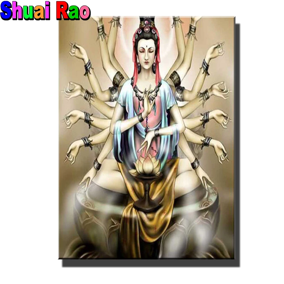 Thousand-hand-Kwan-Yin-diamond-painting-Shiva-God-hand-5d-diy-diamond ...