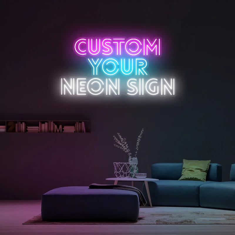 Home & Living Wall Décor Happy Birthday Neon Sign Bedroom Custom Neon ...