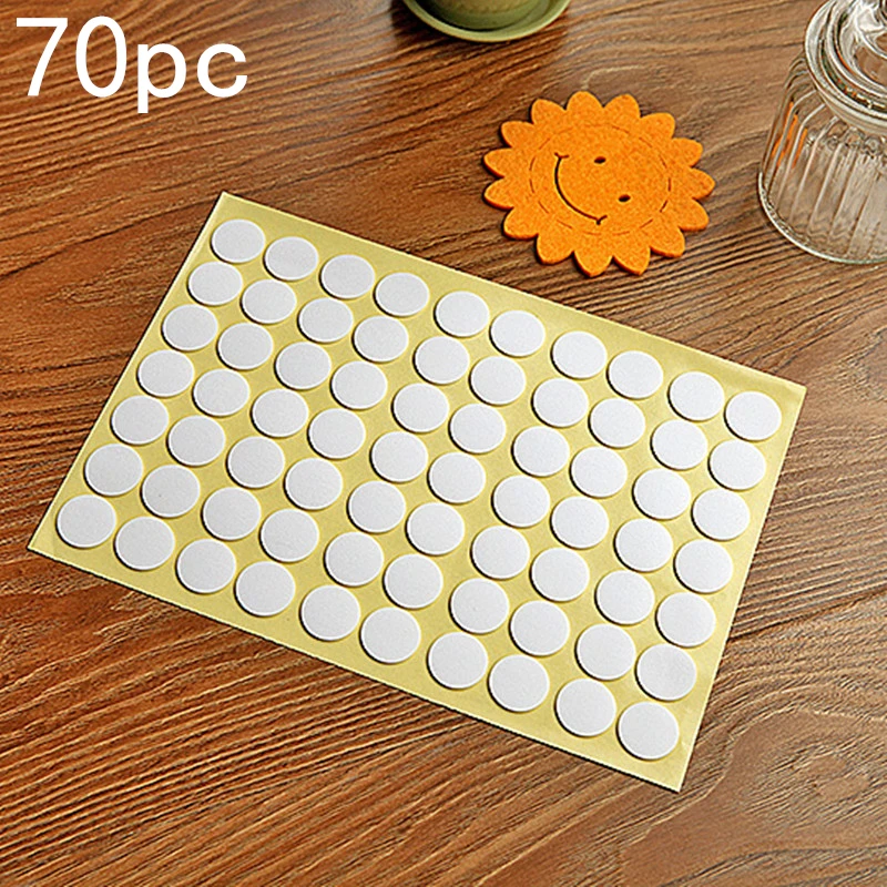 70Pc Transparent double sided Dot stickers No Trace Adhesive Fastener ...