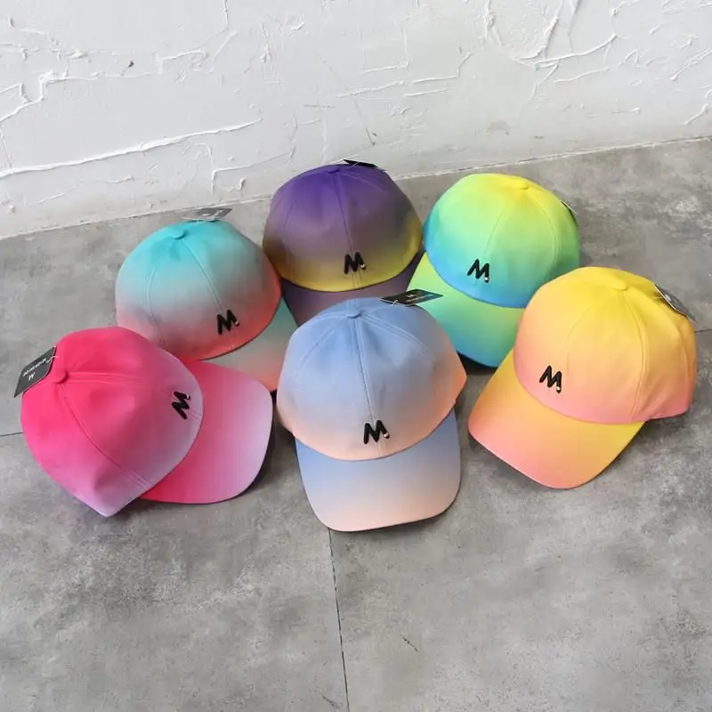Designer-Snapback-Baseball-Cap-Women-Teenagers-Gradient-Color-Bone-Caps ...
