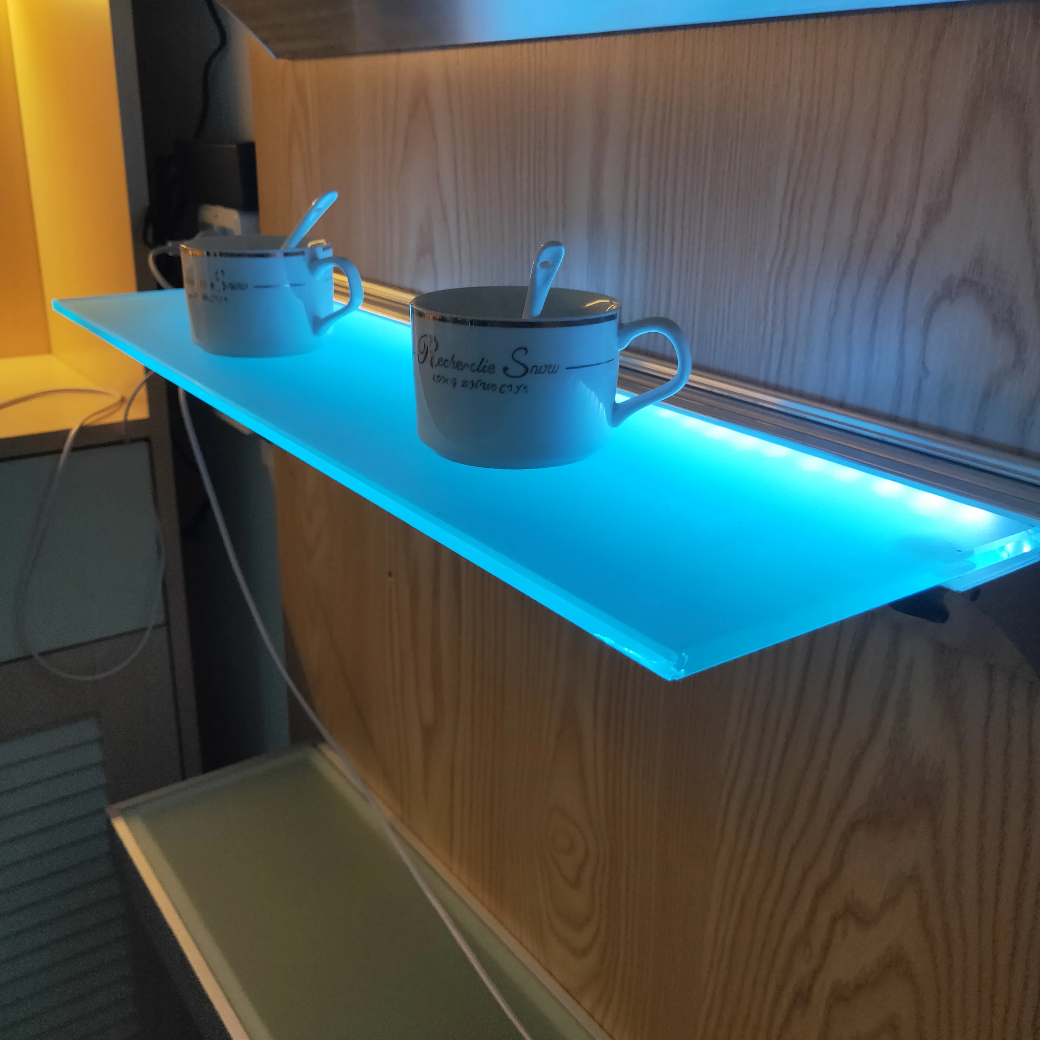 Lighted Glass Shelves