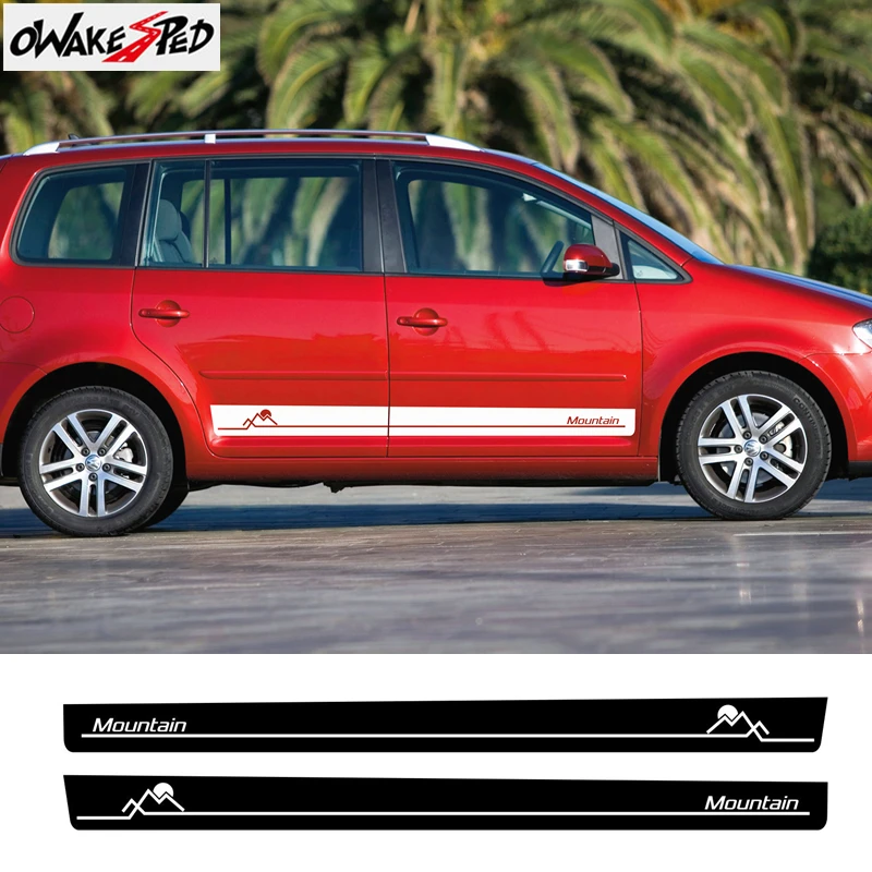 Mountain Sport Stripes Graphics Vinyl Decals Car Door Side Skirt ...