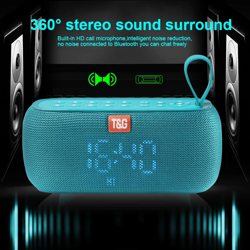 Boxa Portabila Wireless cu Afisaj Digital, Bluetooth 5.0, Boxe TWS, MP3 ...