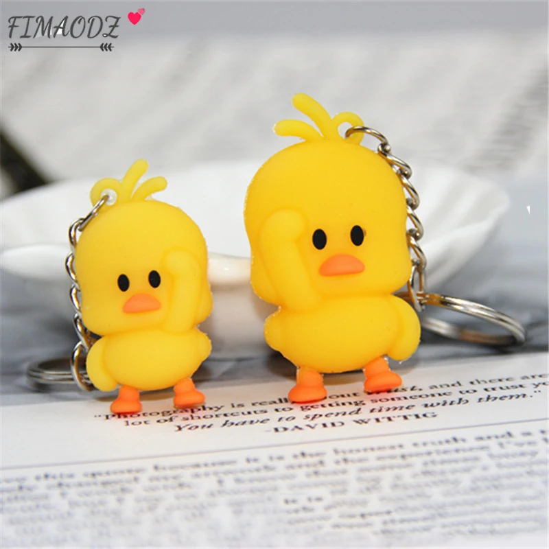 FIMAODZ-Cute-Little-Yellow-Duck-Keychain-Dancing-Rubber-Duck-Cartoon ...