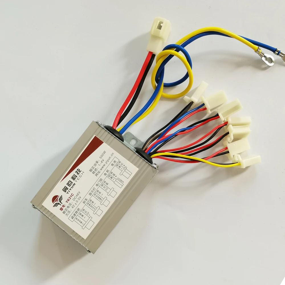24V 36V 48V 500W DC Brush Motor Controller YK31C 3 Speed YIYUN Electric ...