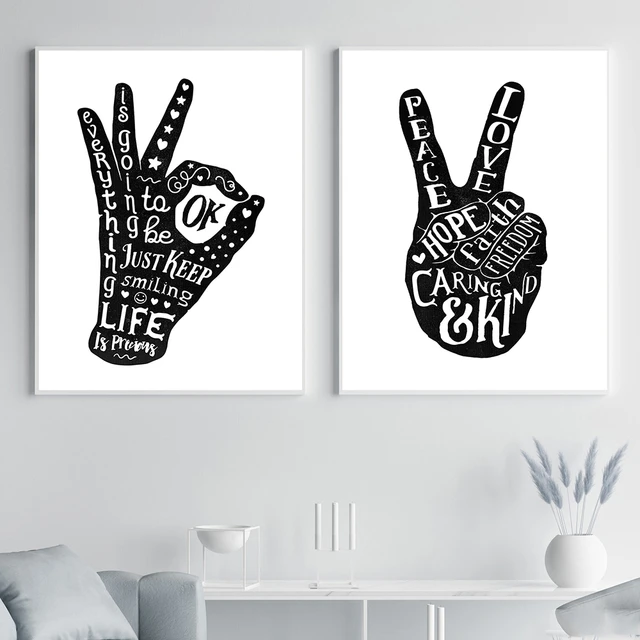 Love And Peace Sign Art