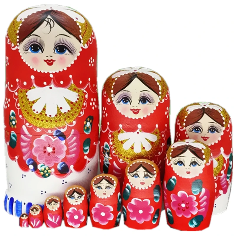 10pcs-set-20cm-Wooden-Matryoshka-Russian-Dolls-Kids-Toy-Nesting-Dolls ...