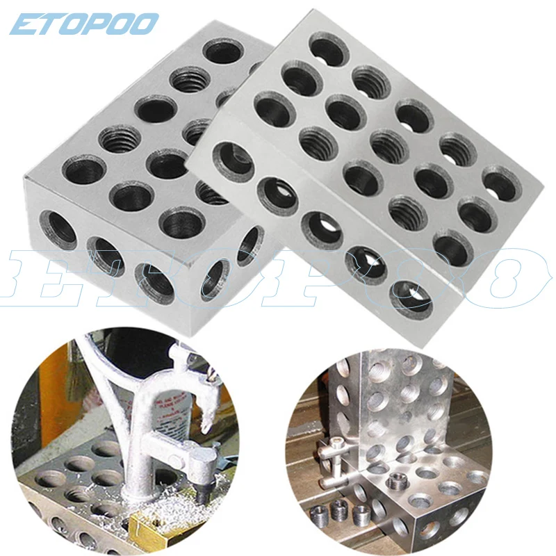 2pcs/set 25-50-75mm Hardened Steel Blocks 0.005" Precision Matched ...