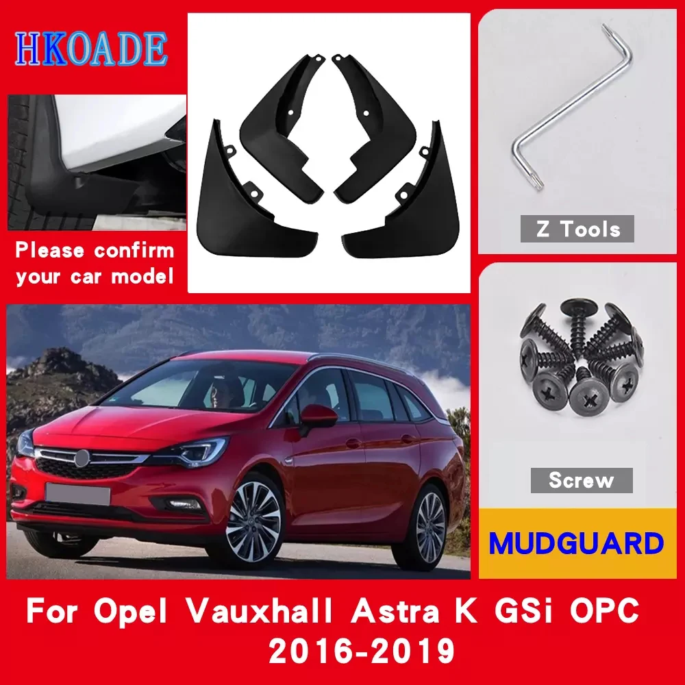 Guardabarros para coche, accesorios para Opel, Vauxhall, Astra K, GSi ...