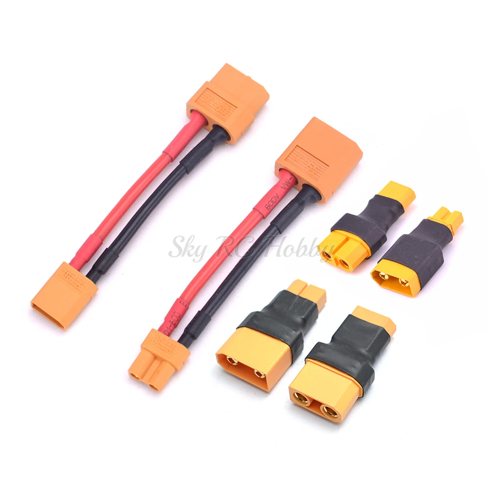 Conector macho/hembra XT60 A Adaptador convertidor de enchufe XT30/XT90, Cable de 14AWG para ...