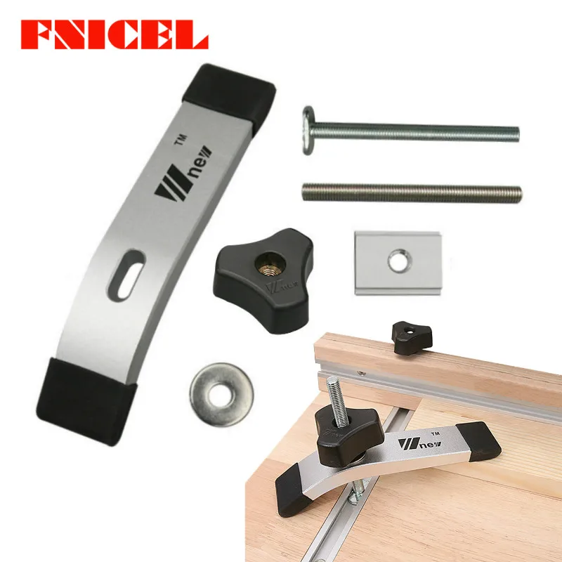T Track Slider M8 T Screw M8 Nut Saw Table Acting Hold Down Clamp for T ...