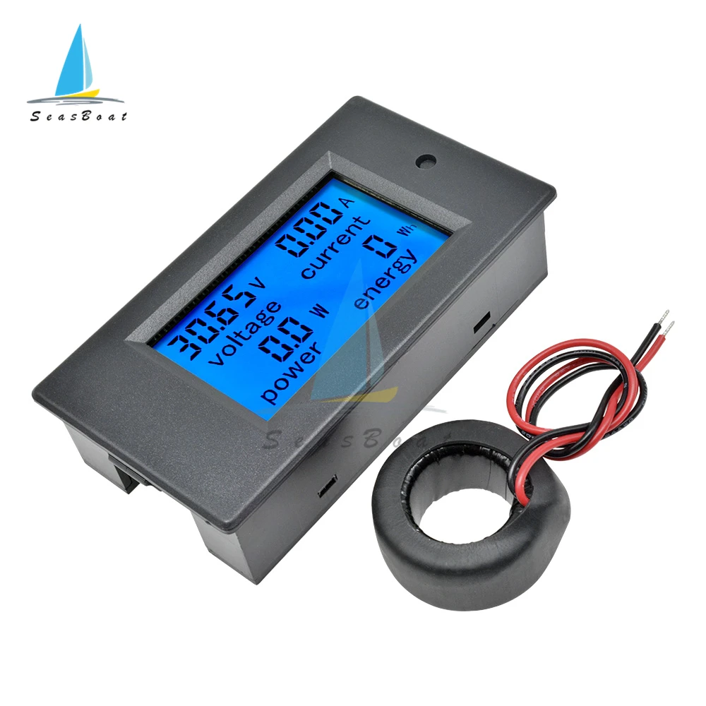 AC 80-260V 100A 50A 20A LCD Digital Voltage Meter Power Energy Indicator Voltmeter Ammeter ...