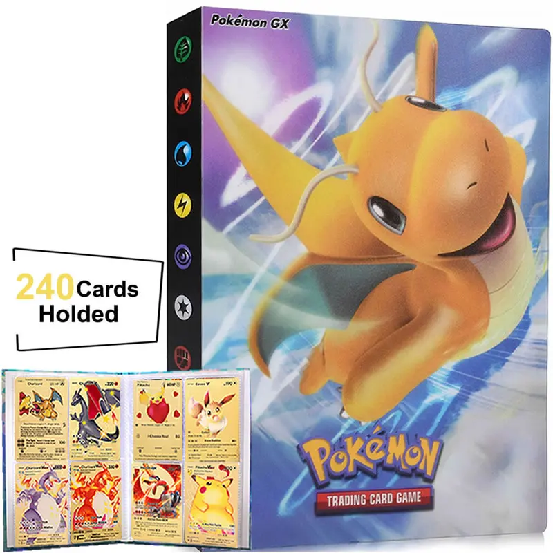 240pcs Album Pokemon Cards Binder Book Livre Pokémon Playing Game ...