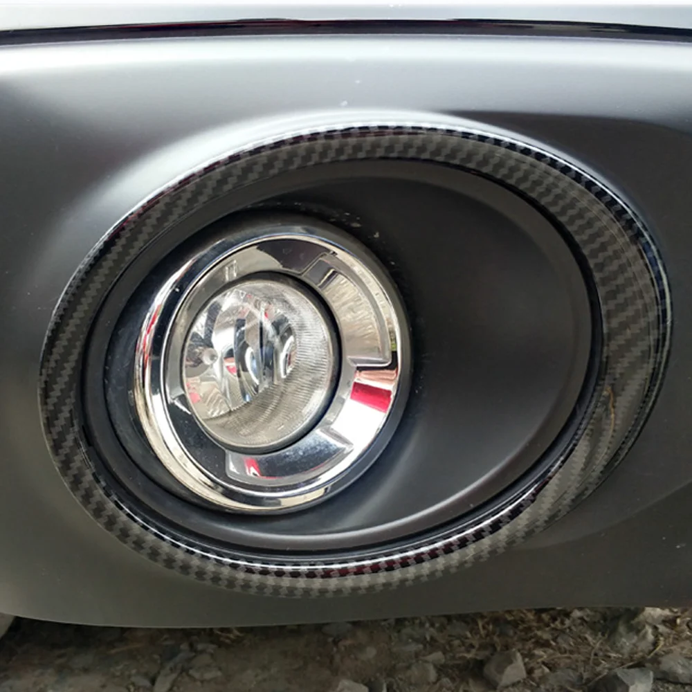 Car-Front-Rear-Fog-Light-Frame-Fog-Lamp-Carbon-Fiber-Decals-Auto ...