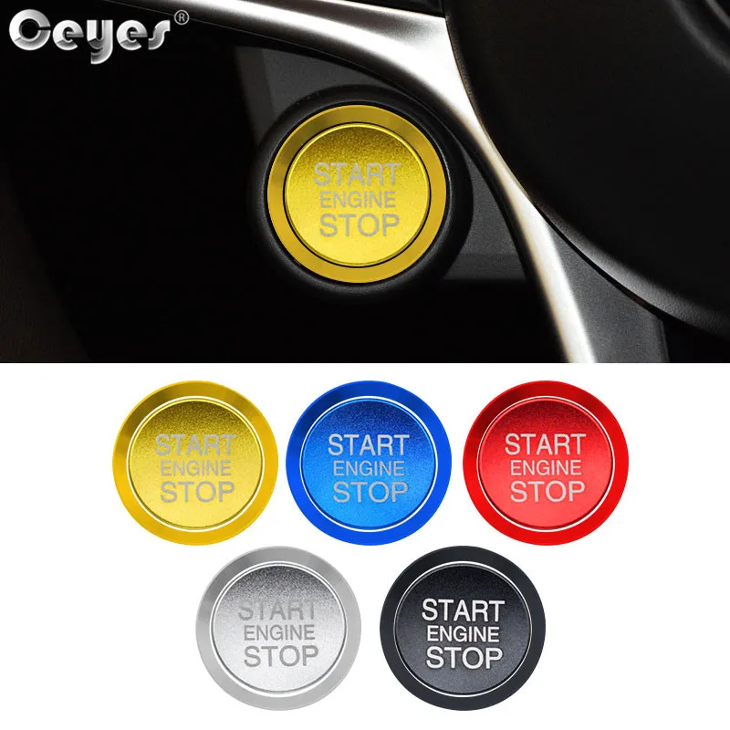 Ceyes Car Accessories Start Stop Engine Push Button Cover Fit For Alfa ...