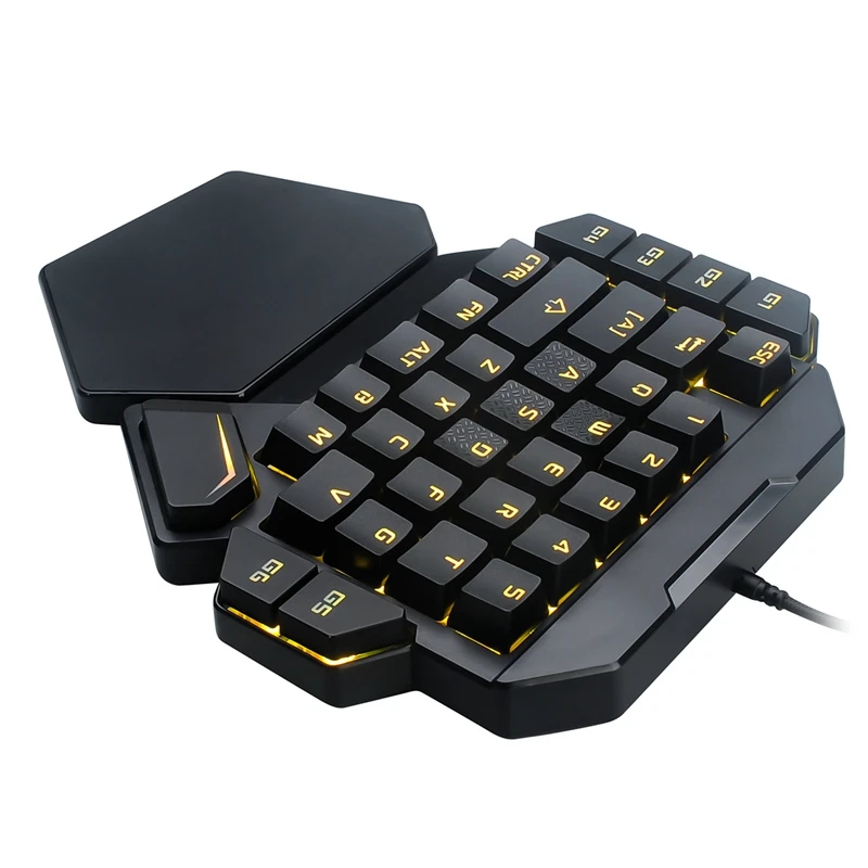 Одной рукой клавиатура, цветная(RGB), с одной стороны, Механическая ...