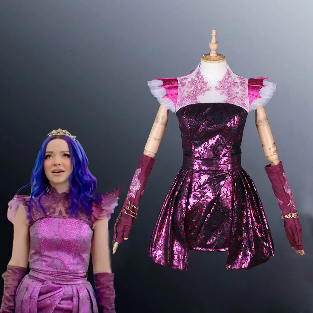 Shining-New-Year-Dress-Descendants-3-Mal-Cosplay-Costume-Sexy-Mini ...