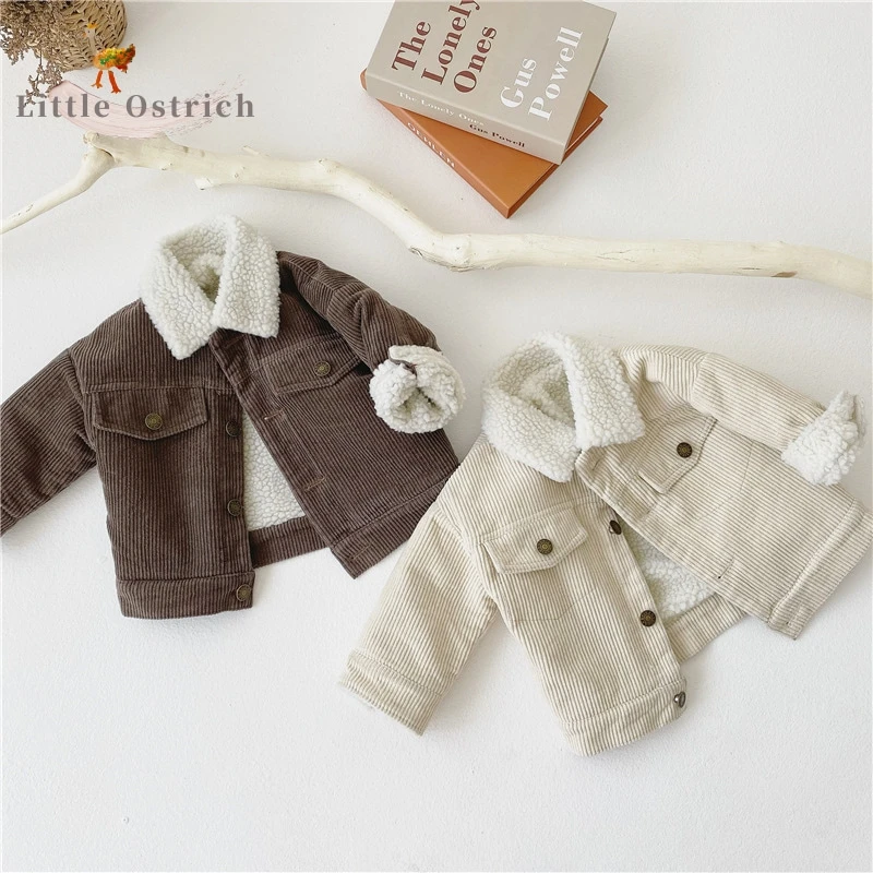 Newborn Baby Girl Boy Corduroy Jacket Infant Toddler Child Coat Autumn Spring Winter Warm Thick ...