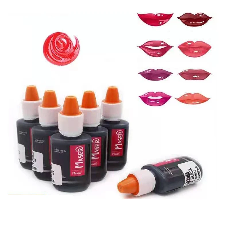 Professional Semi Permanent Makeup Pigments Inks For Lips 8 Colors ...