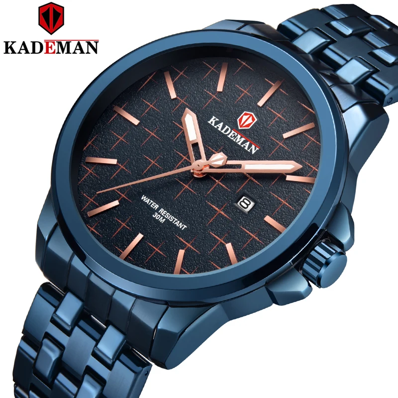 KADEMAN Watches Mens 2021 Fashion Cool Handsome Gold Watch Men Luxury ...