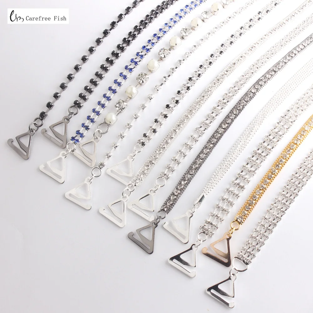 27-styles-New-Silver-Plated-Metallic-Sexy-Rhinestone-Bra-Straps-For ...