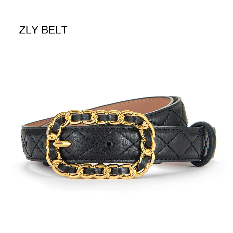2021 New Fashion Belt Women Men Unisex Cowskin Leather Material Metal ...