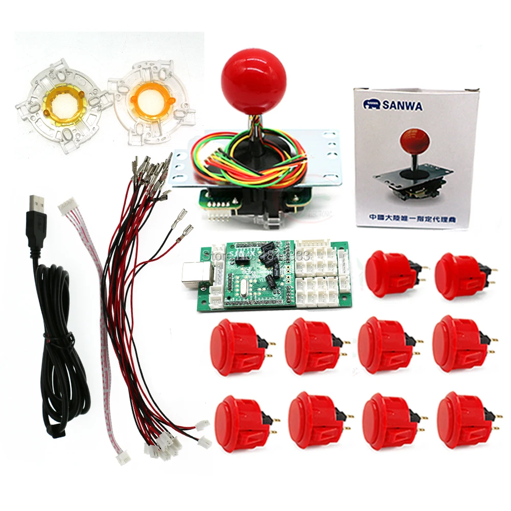 Kit de Joystick Sanwa Original Zero delay, controlador Arcade DIY, tablero de Control de juegos ...