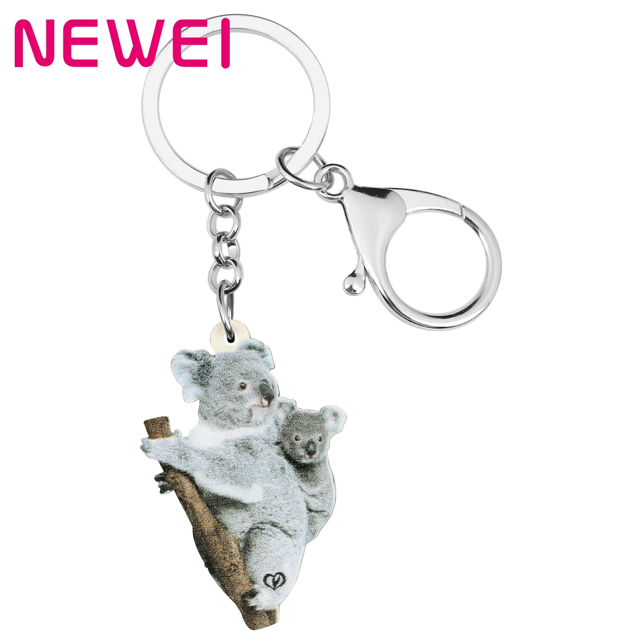 Newei-Acrylic-Gray-Cute-Australian-Koala-Keychains-Aesthetic-Animal ...