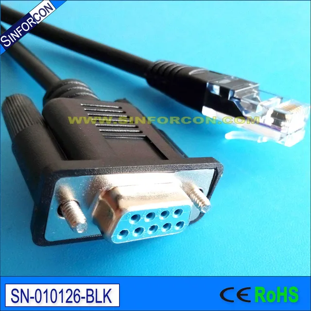 DB9 RS232 to RJ45 Serial cable for Cisco Routers Switchers Network Cfg ...