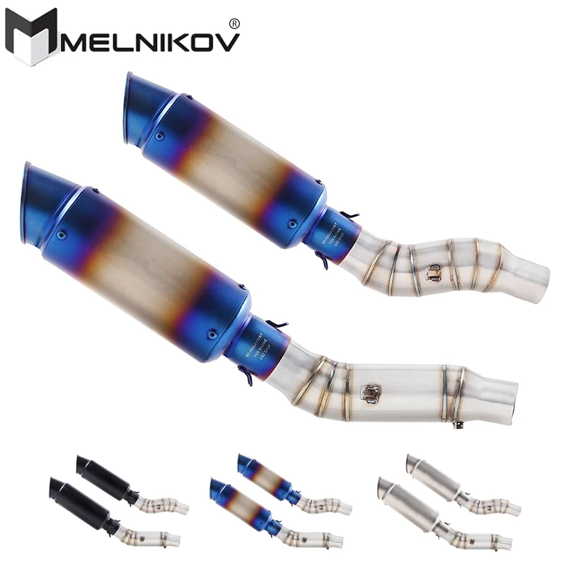 Tubo de enlace medio modificado para motocicleta, escape deslizante ...