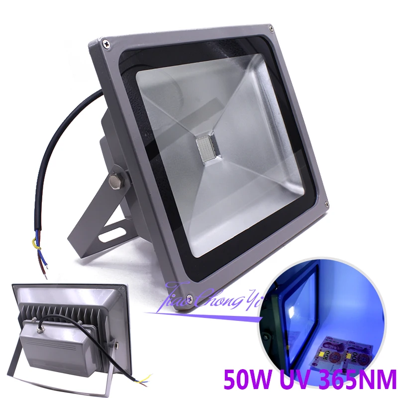 UV LED Floodlight 50W 365nm 85 265V High Power Ultra Violet Detection ...