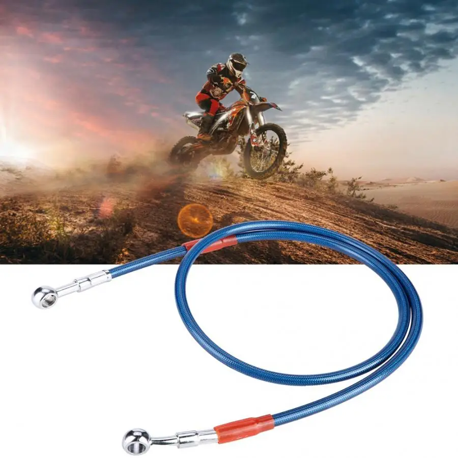 96cm Motorcycle Brake Hose Stainless Steel Braided Oil Tube moto ...