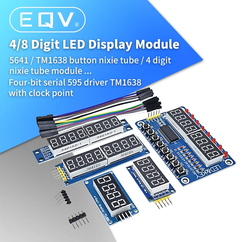 Tm1638 Module Tm1637 4 Key Display For Avr Arduino Max7219 Digital Led ...