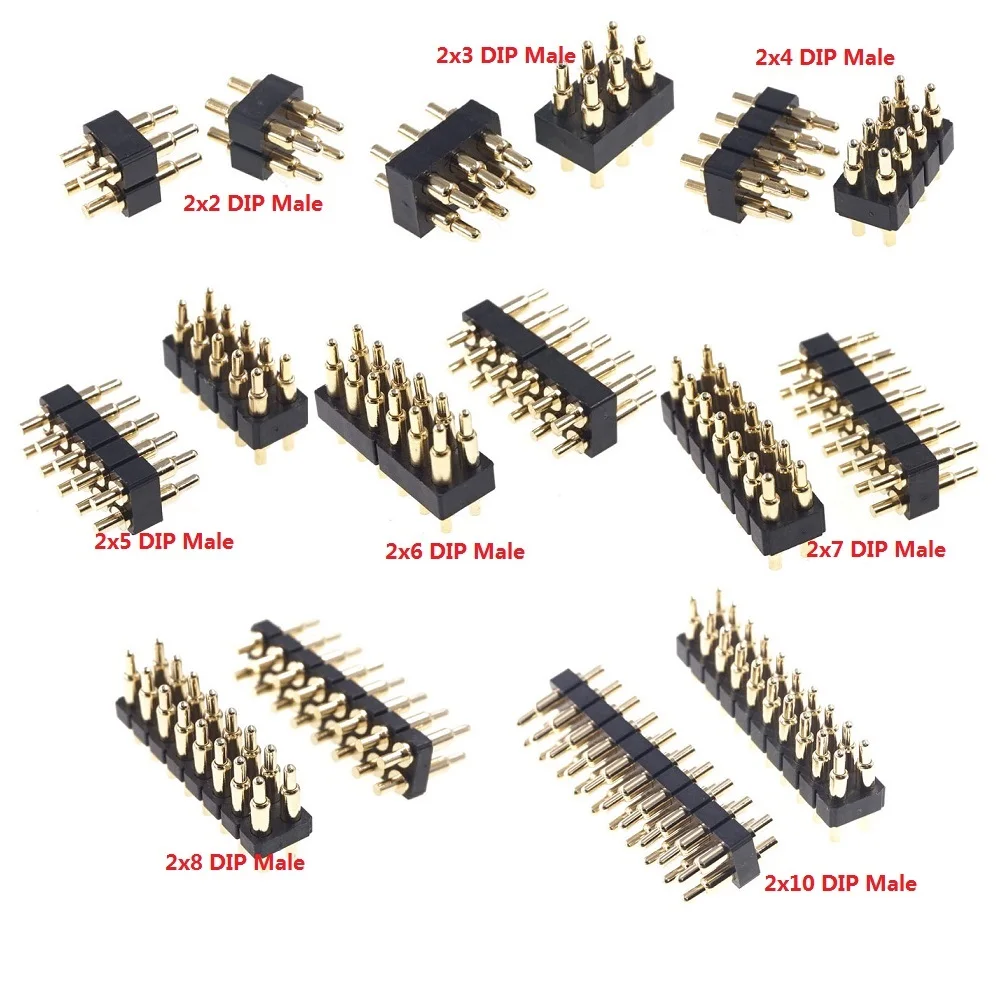1 3 5 20 Pcs Spring Loaded Pogo Pin Connector 4 6 8 10 12 14 16 20 ...