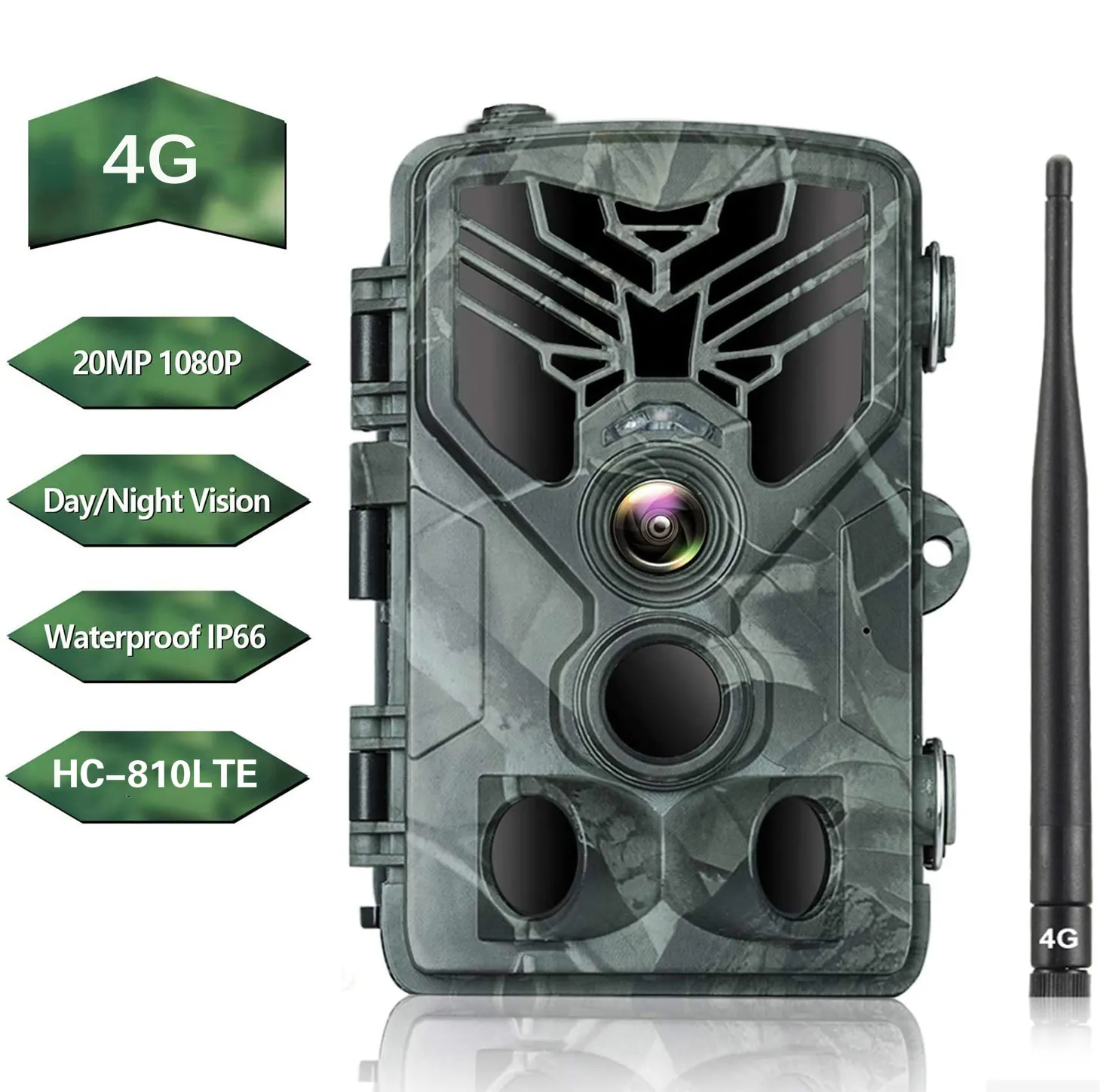 20MP 4G Trail Hunting Camera SMTP FTP MMS Cellular Wireless 1080P 0.3S ...