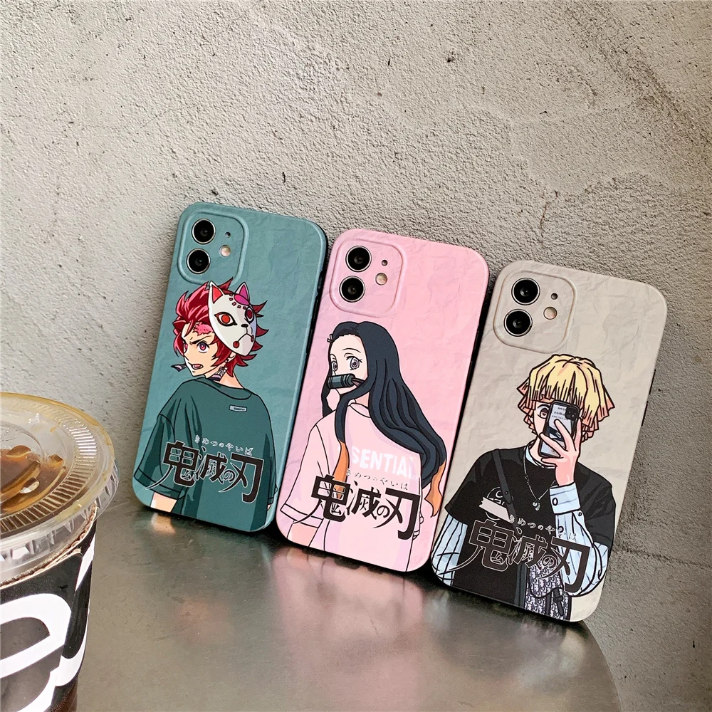 Street fashion trend Demon Slayer Kamado Tanjirou Nezuko Phone Case for ...