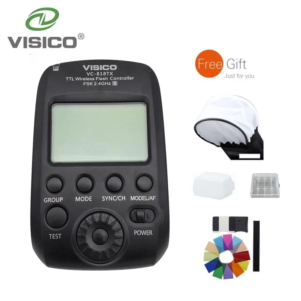 VISICO-818TX-HSS-TTL-Flash-Trigger-Transmitter-For-Sony-A6000-A6300-A7R ...