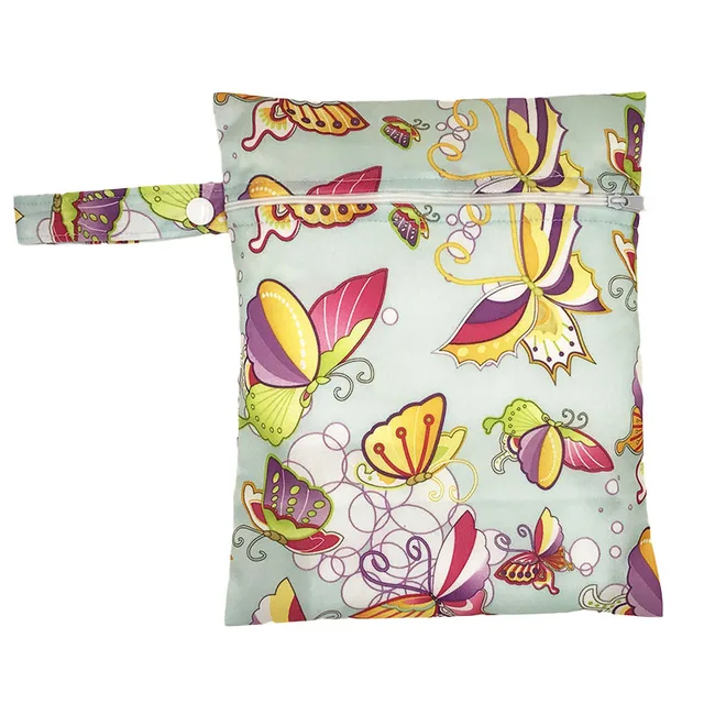 Printed Pocket Wet Bag Waterproof Reusable Nappy Bags PUL Travel Baby ...