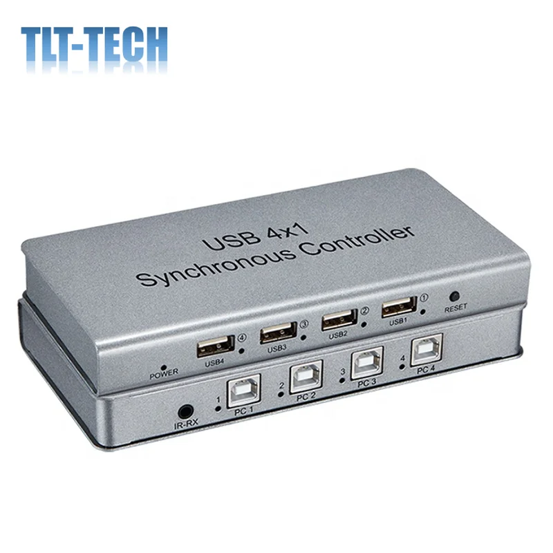TLT TECH 4 포트 KVM 동기 컨트롤러 지원 IR 원격 제어 4 컴퓨터 동시에|KVM 스위치| - AliExpress