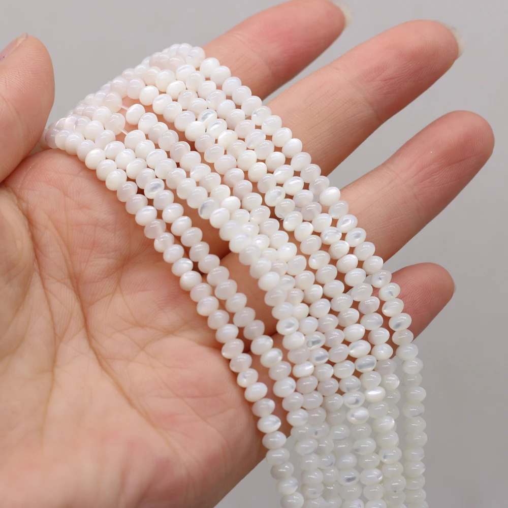 Natural Fashion Shell White Abacus Shaped Beads Wholesale DIY Jewelry ...
