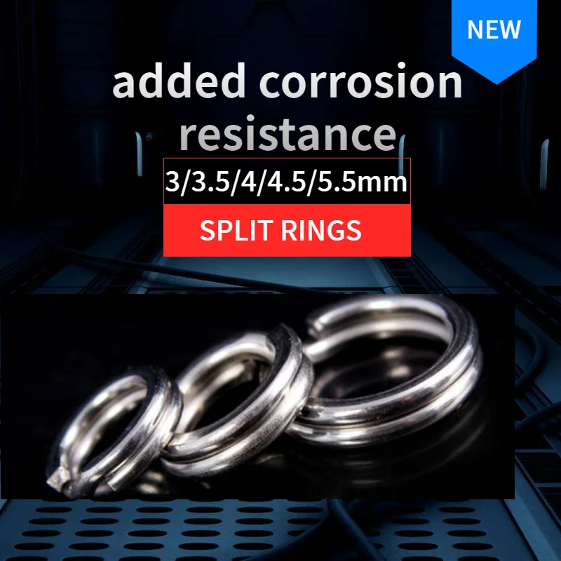 60Pcs Fishing Rings Stainless Steel Split Rings Fishing Tackle ...