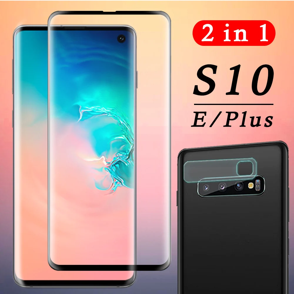 2in1 S10 Plus Protective Glass 3d For Samsung Galaxy S10e Tempered Film ...
