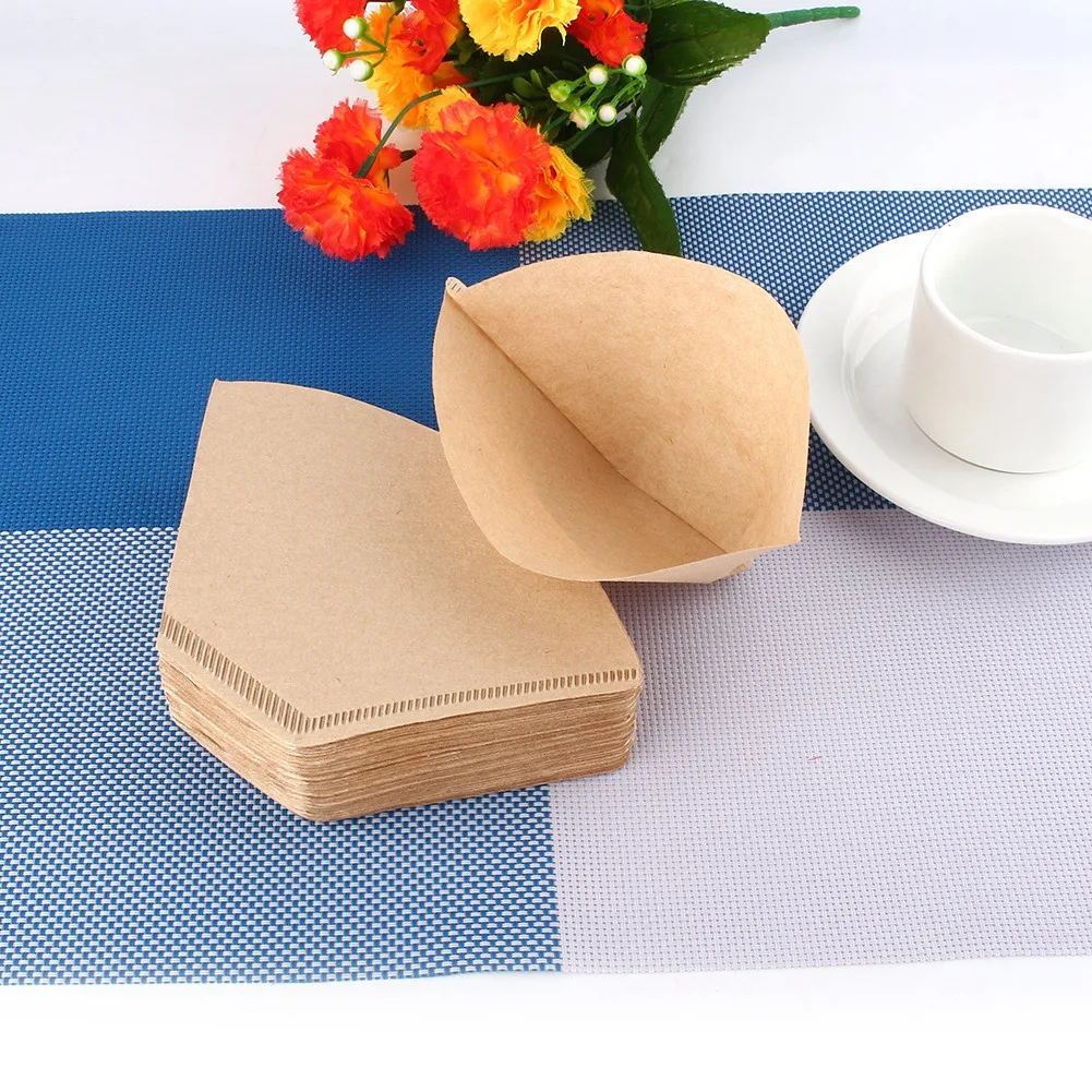 100x Unbleached Coffee Filter Papers Cones Cups Brewer Espresso ...