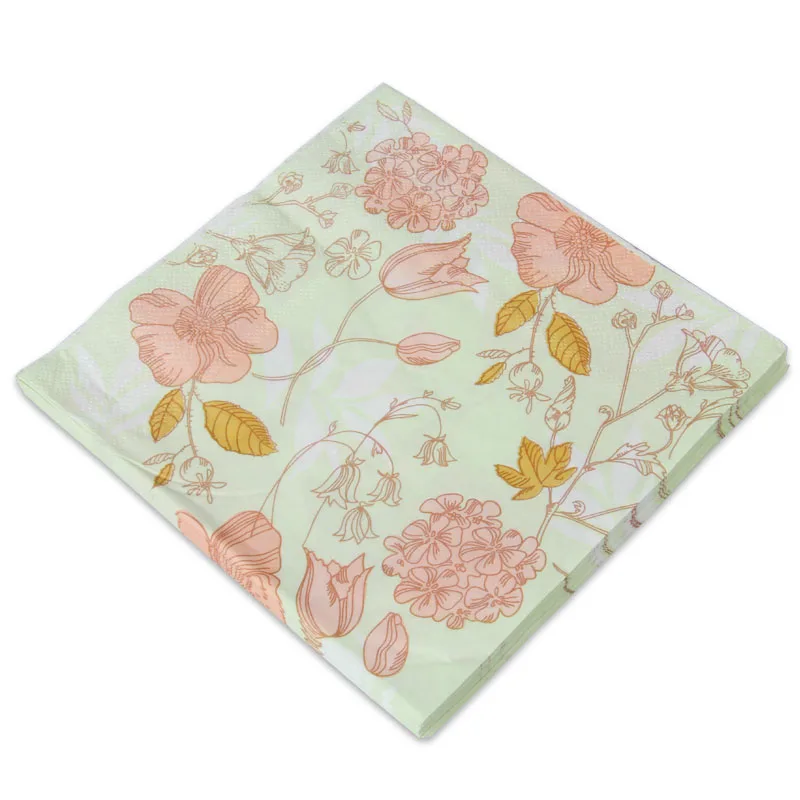 20 шт Мути Стили Цветы Роза единорог животные бумажные салфетки кафе и салфетки из ткани для