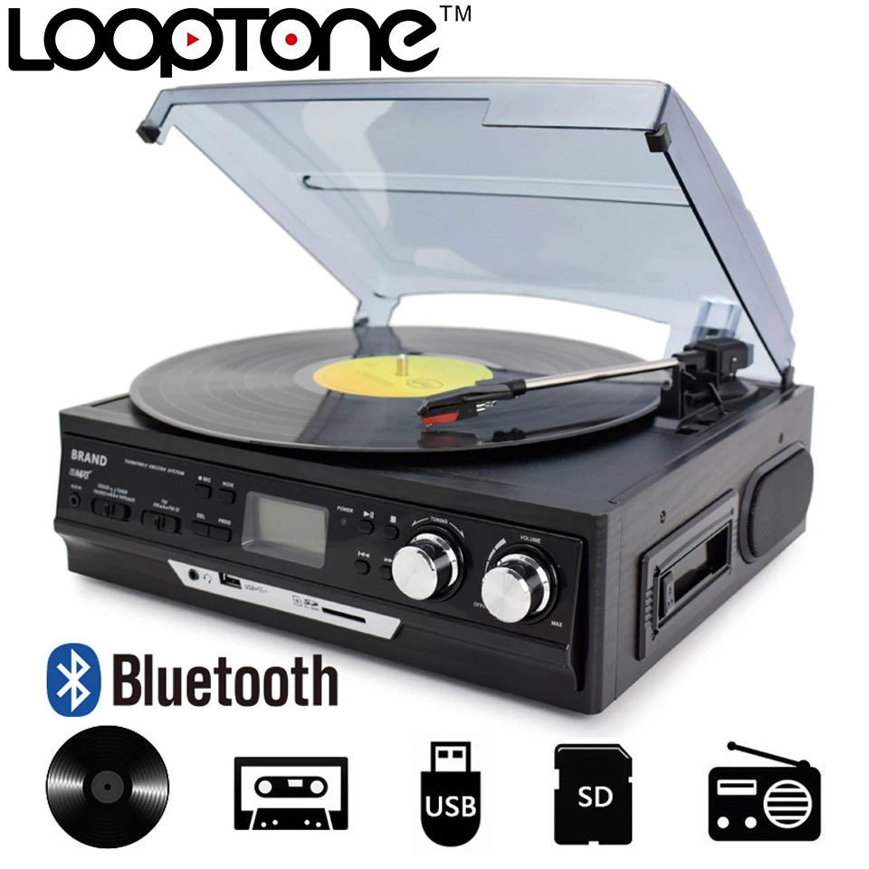 LoopTone-reproductor-de-discos-de-vinilo-LP-con-Bluetooth-3-velocidades ...